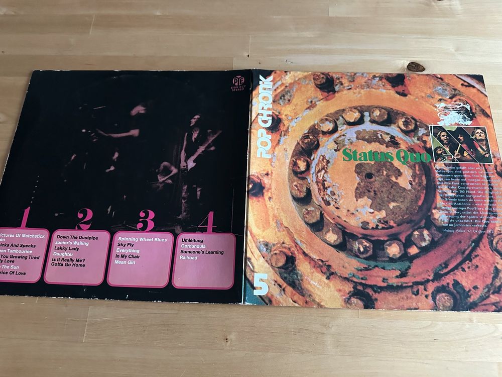 STATUS QUO rare Pop Chronik 2 LP Kult aufklappbar Booklet (Gebraucht ...