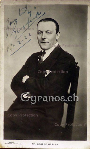 George Graves (1876-1949) Schauspieler - Autogramm (Gebraucht) in ...