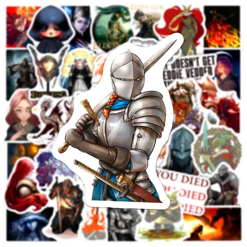 Elden Ring Ritter Knight Burg Schwert Game 50 tlg Stickerset (Neu und ...