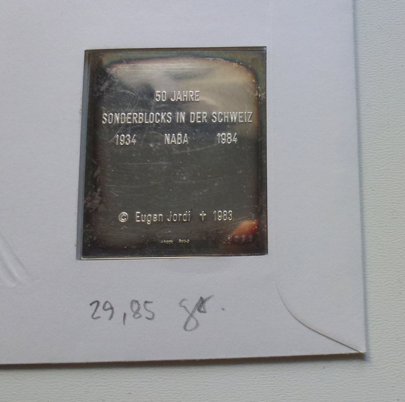 ++Naba Zuri 84 Brief, Feinsilberausgabe mit 29.85 Silber (Gebraucht) in ...