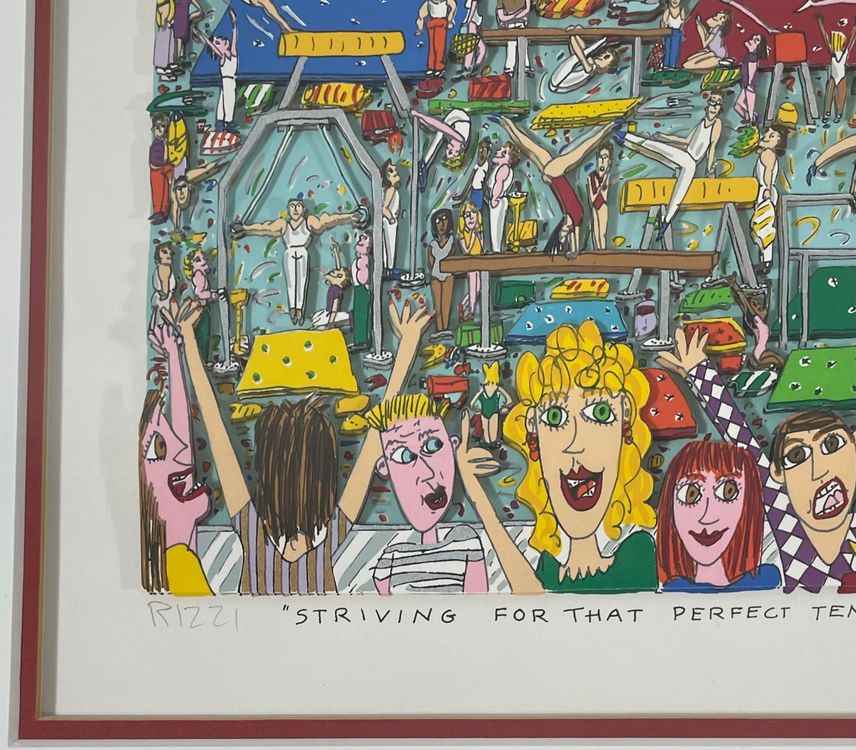 James Rizzi (1950-2011) 3D Collage Serigraphie Handsigniert (Gebraucht) in Root für CHF 440 ...