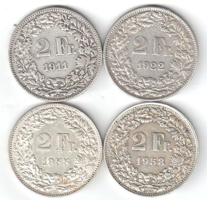 2 Franken Silbermünzen (Gebraucht) in Glattfelden für CHF 20.3 – mit Lieferung auf Ricardo kaufen