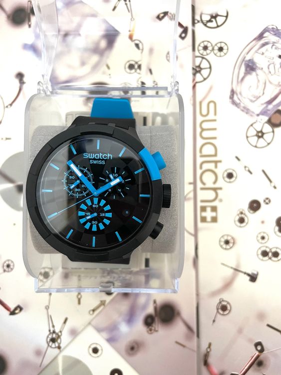 Swatch Uhr Big Bold Chrono Checkpoint Blue SB02B401 (Neu und ...