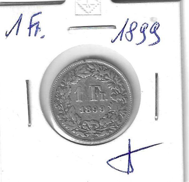 Monnaie Suisse 1 Fr 1899 | Kaufen auf Ricardo