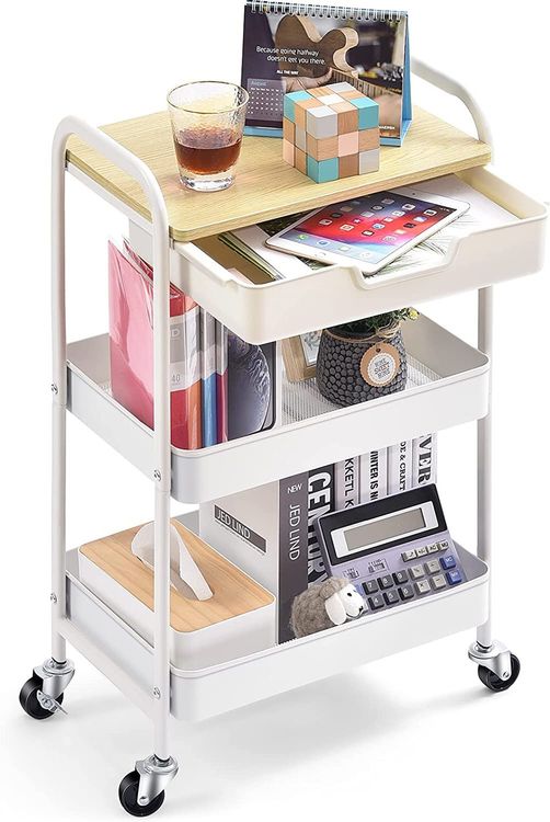 Rollwagen Rollen 3 Ablagen Metall Küchenwagen Servierwagen | Kaufen auf ...