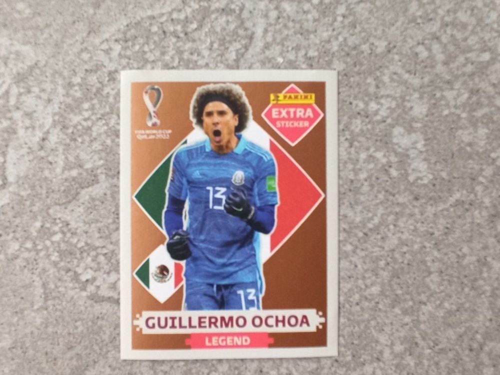 Panini WM 2022 Extra Sticker, Guillermo Ochoa (Bronze) (Neu (gemäss ...