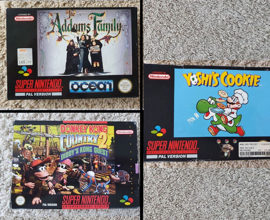 1 Spiel nach Wahl: DKC2 / Yoshi / Addams (Gebraucht) in Autigny für CHF ...