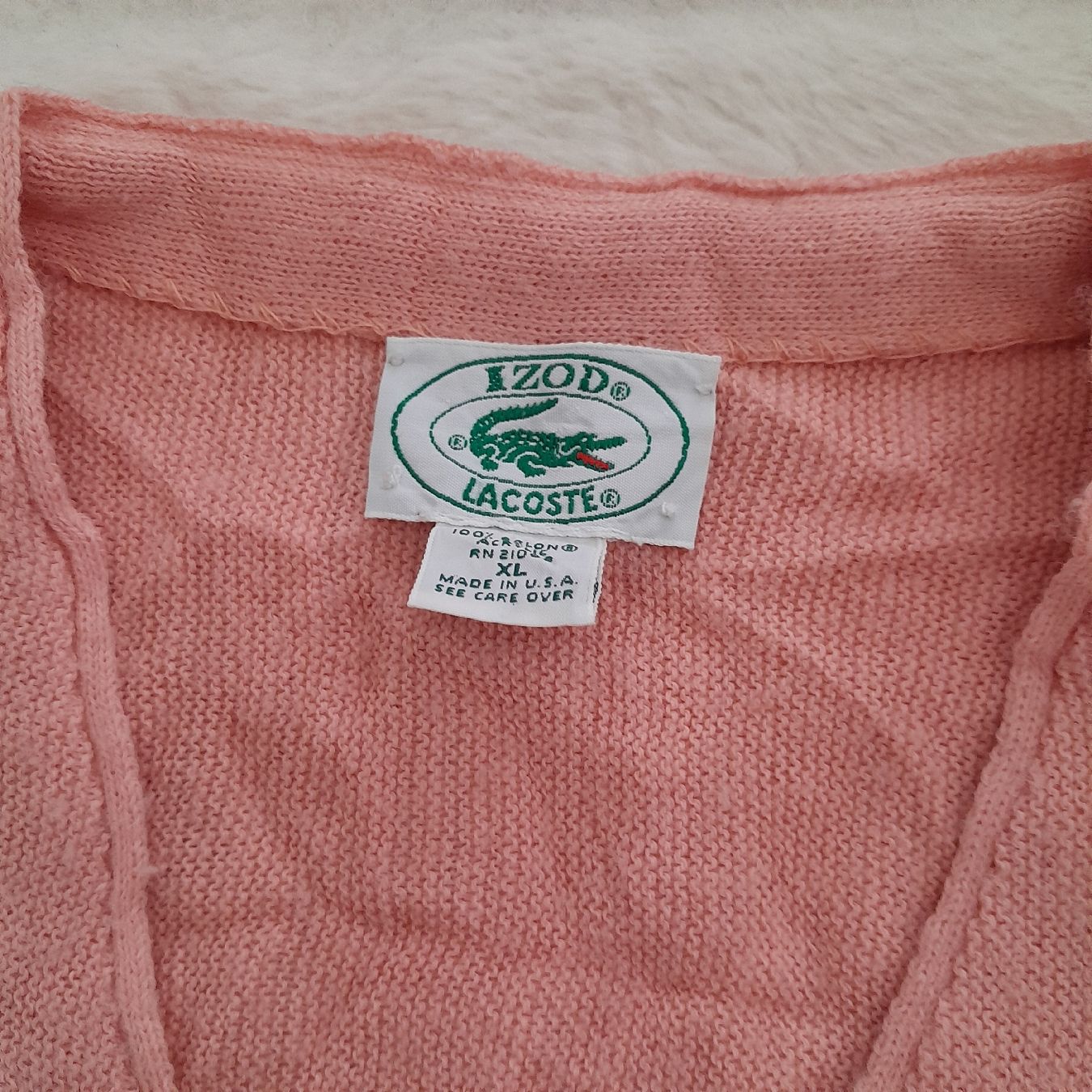 Lacoste Izod - Cardigan rose vintage - Taille XL, (D'occasion) à Renens ...
