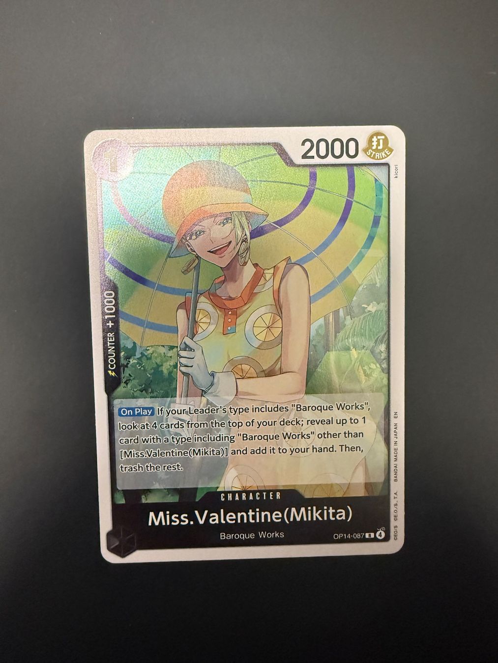 One Piece - Miss Valentine (Mikita) OP14-087 R -EN 🇬🇧 Ab 1 (Neu (gemäss ...