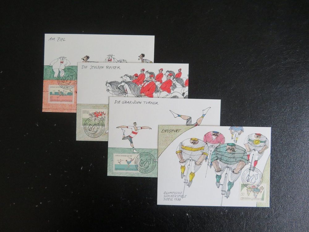 Olymp. Sommerspiele 1988, Maximumkarten (Neu (gemäss Beschreibung)) in Lachen SZ für CHF 1 – mit ...