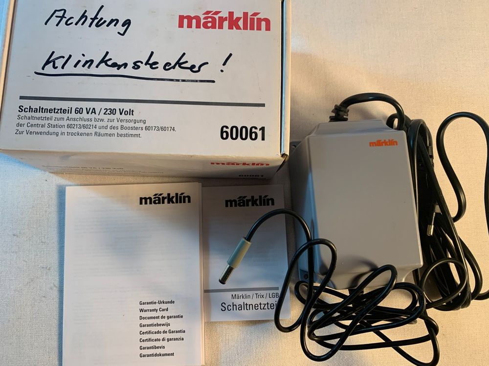 Märklin 60061 Schaltnetzteil mit Klinkenstecker, OVP | Kaufen auf Ricardo