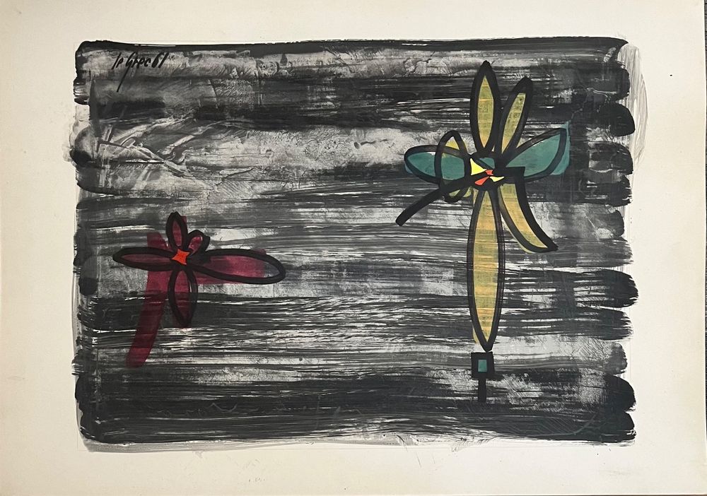 Abstrakte Mischtechnik, Unleserlich Signiert | Kaufen auf Ricardo