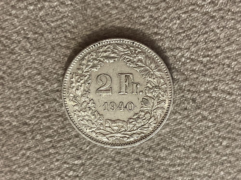 2 Franken 1940 Silbermünze (Gebraucht) in Elsau für CHF 5 – mit Lieferung auf Ricardo kaufen