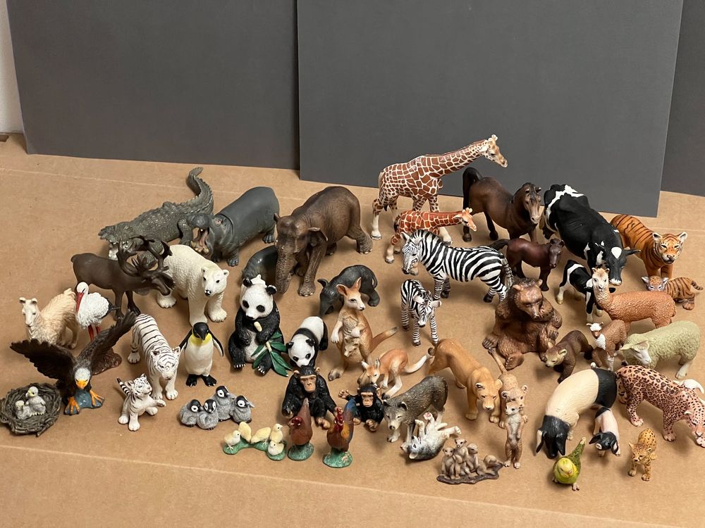 52 Orig. Schleich Tiere je Eltern Tier mit Jungtier (Gebraucht) in ...