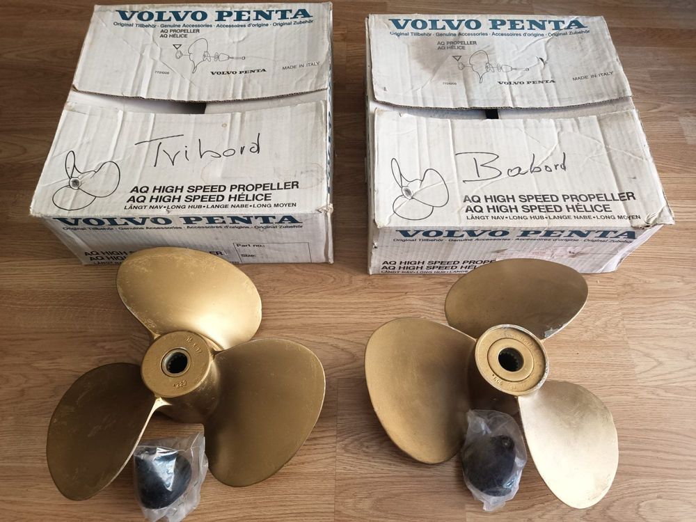 2x Hélices Volvo Penta - Aluminum AQ High Speed Propellers (Neu und ...