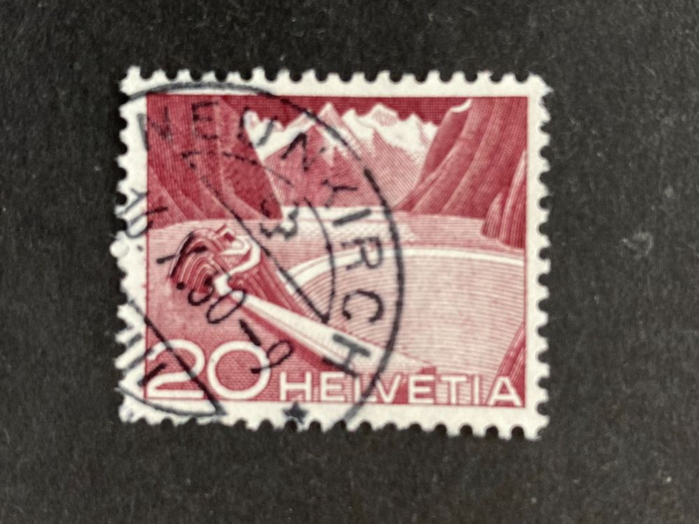 Schweiz 1950 Grimsel 20 Vollstempel NEUNKIRCH 16.X.50 (Gebraucht) in Liestal für CHF 1 – mit ...
