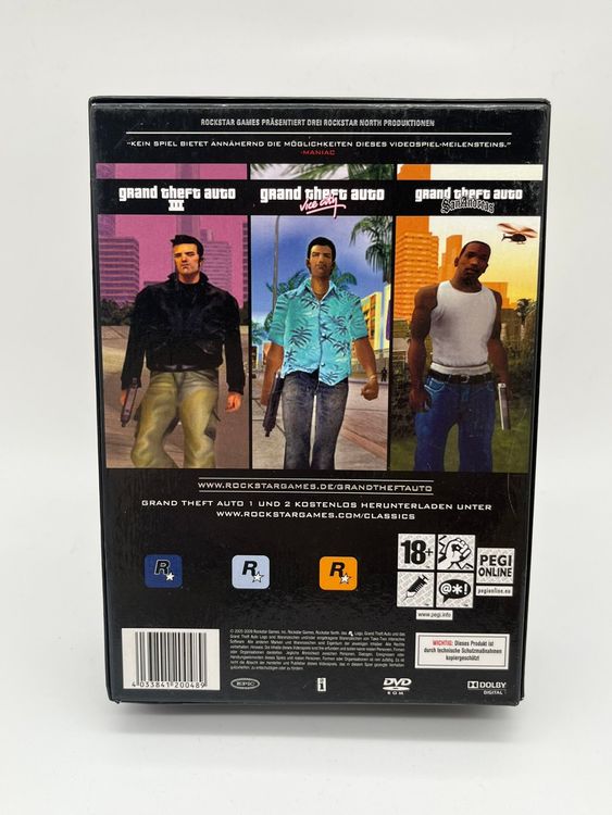 Grand Theft Auto GTA Triology PC Rom 4 Discs Karte OVP (Gebraucht) in ...