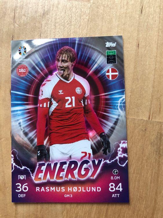 Topps Match Attax Euro 2024 Rasmus Hojlund Karte Energy | Kaufen auf ...