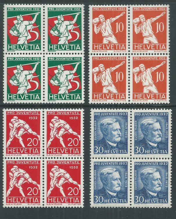 Kollektion 1932 VIERERBLOCK-Serie ** einwandfrei ab 1.- (Neu (gemäss Beschreibung)) in Zürich ...