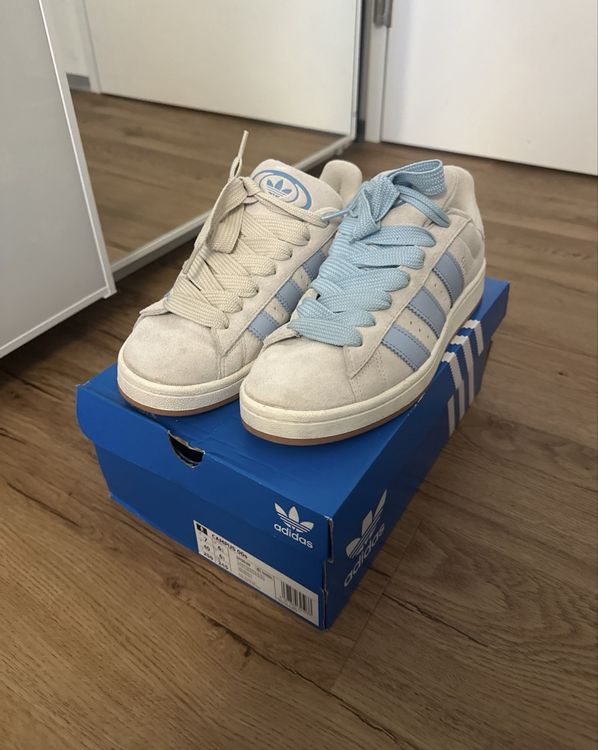 adidas Campus 00s – Beige/Blau – mit Box – guter Zustand (Gebraucht) in ...