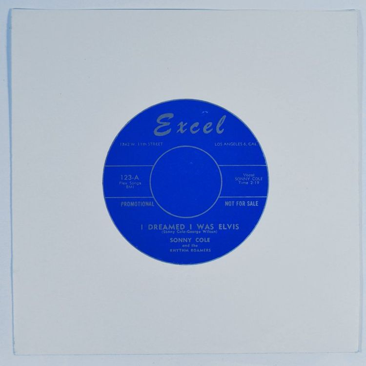 Single: SONNY COLE - I Dreamed I Was Elvis / Curfew Cops (Neu (gemäss ...