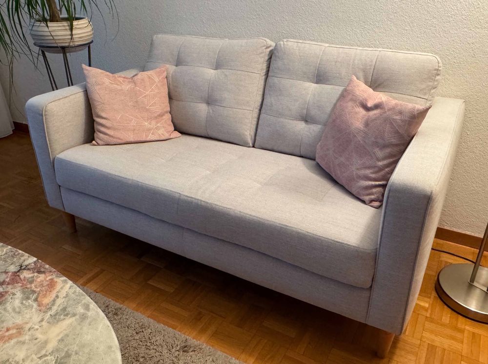 Zweier Stoffsofa Grau | Kaufen auf Ricardo