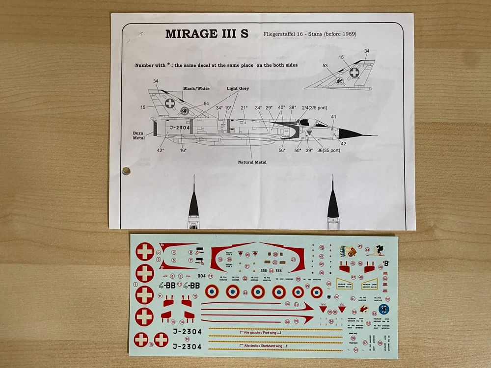 Decals 1:72 - Mirage IIIS / IIIE von PJ Productionsd | Kaufen auf Ricardo