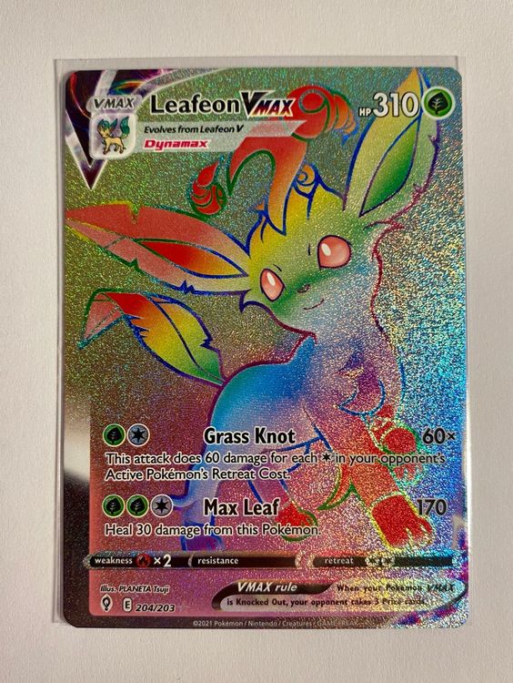 Leafeon VMAX Pokémon "rainbow" ab 1.- | Kaufen auf Ricardo