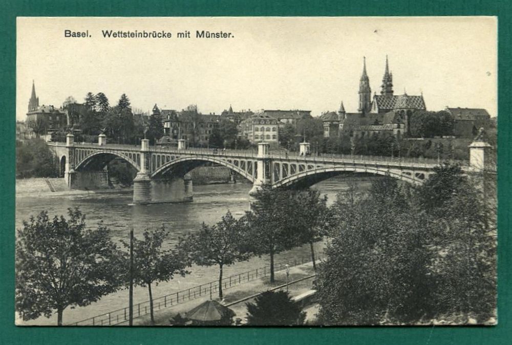 Basel, Wettsteinbrücke mit Münster (Gebraucht) in Sargans für CHF 1 – mit Lieferung auf Ricardo ...