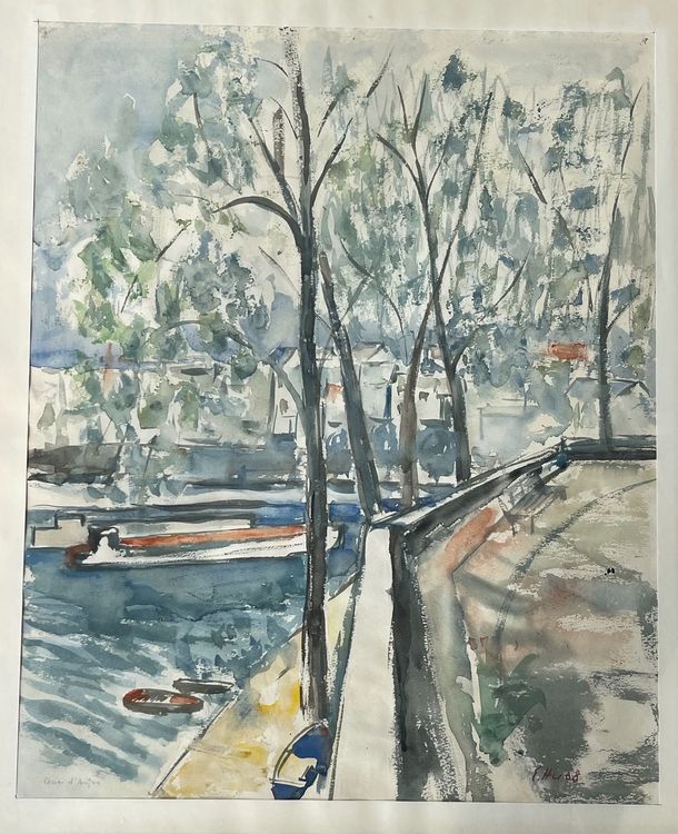 Aquarell Landschaft monogrammiert | Kaufen auf Ricardo