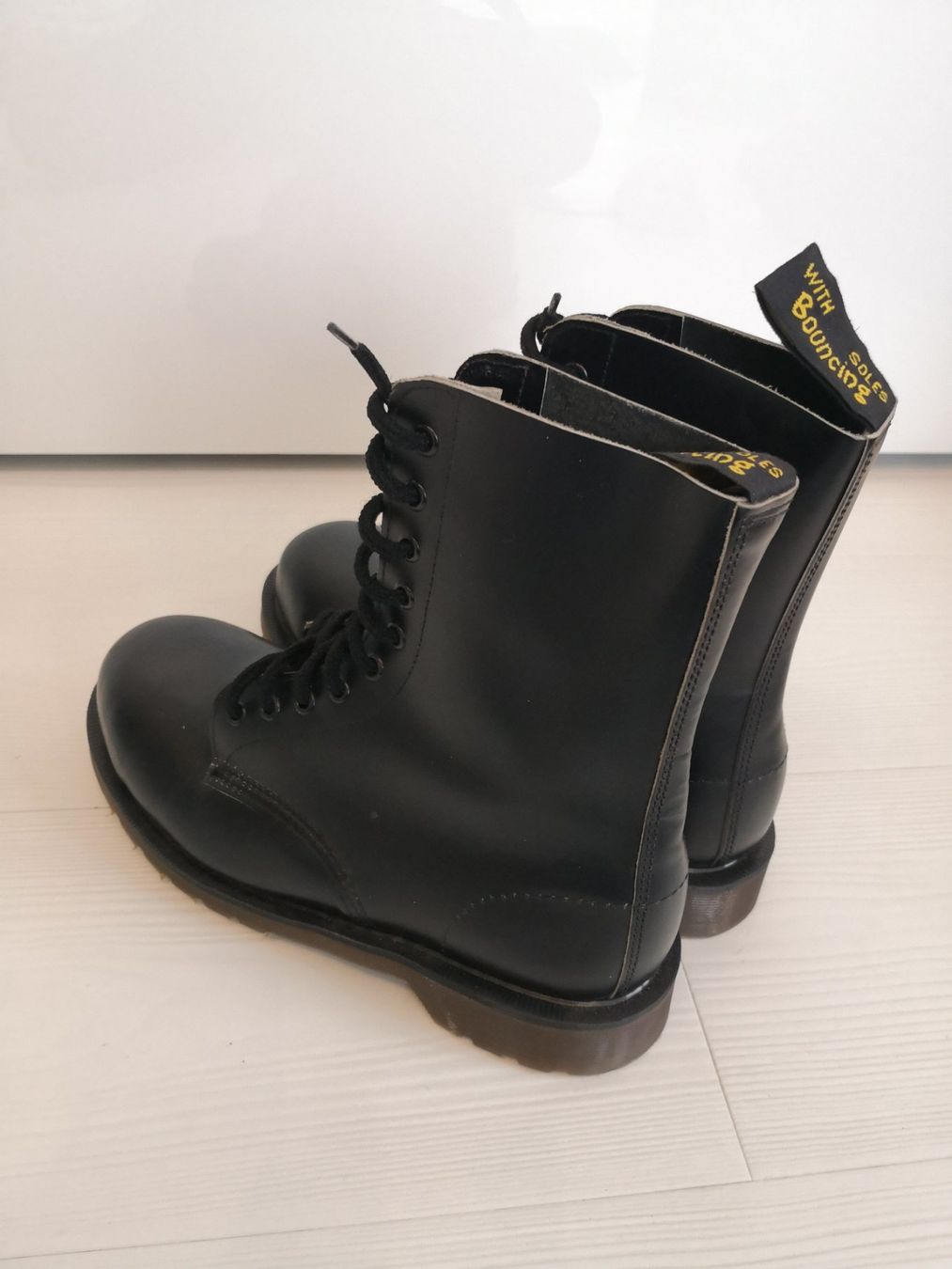 🤩DR. MARTENS AIR WAIR, BOUNCING SOLES LEDER-SCHNÜR-STIEFEL (Neu (gemäss ...