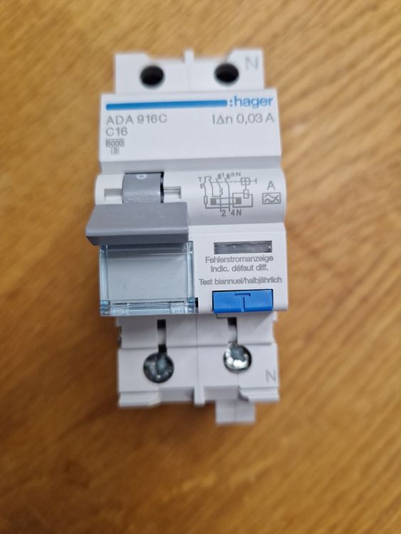 Hager FI/LS ADA 916C C-16A 30mA Typ A (Gebraucht) in Oberrohrdorf für ...