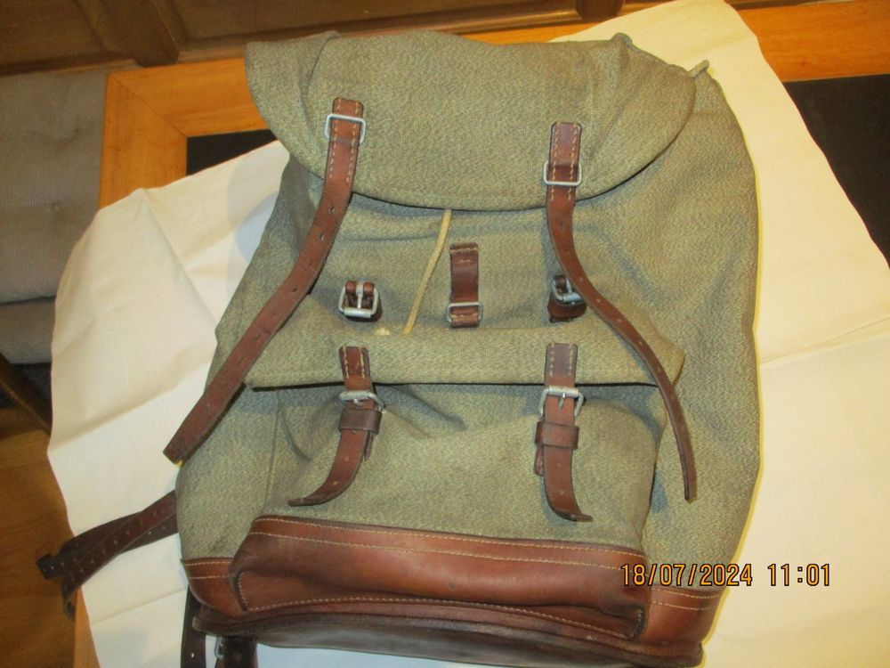 SCHWEIZER MILITÄR RUCKSACK MIT BROTBEUTEL ,, 1966 ,, (Gebraucht) in ...