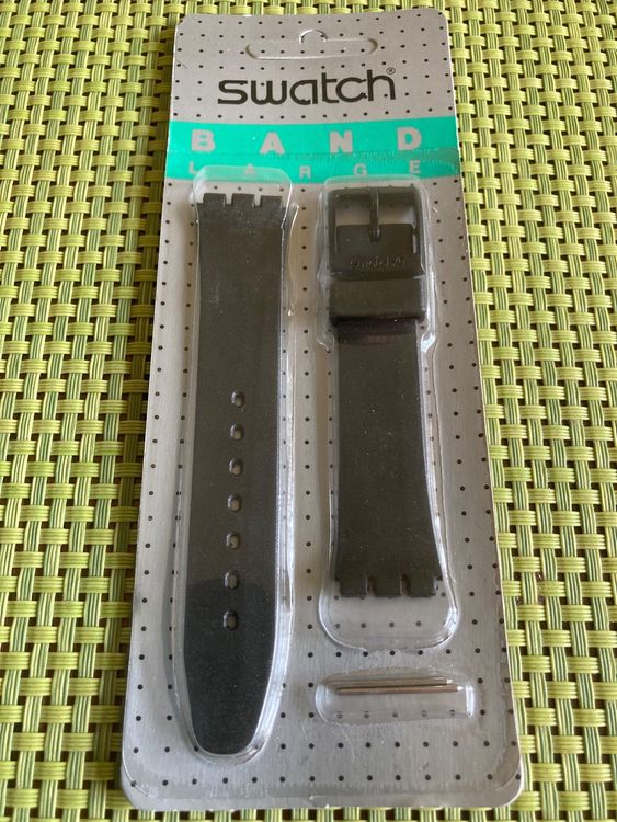 Original Swatch Band 7 Loch in Blister Schwarz (Neu und ...