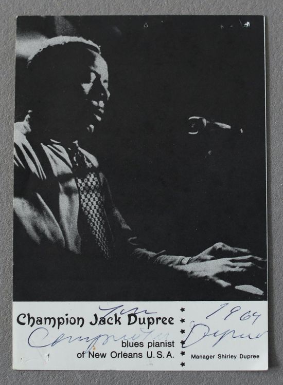 Autogrammkarte, Champion Jack Dupree, 1964 | Kaufen auf Ricardo