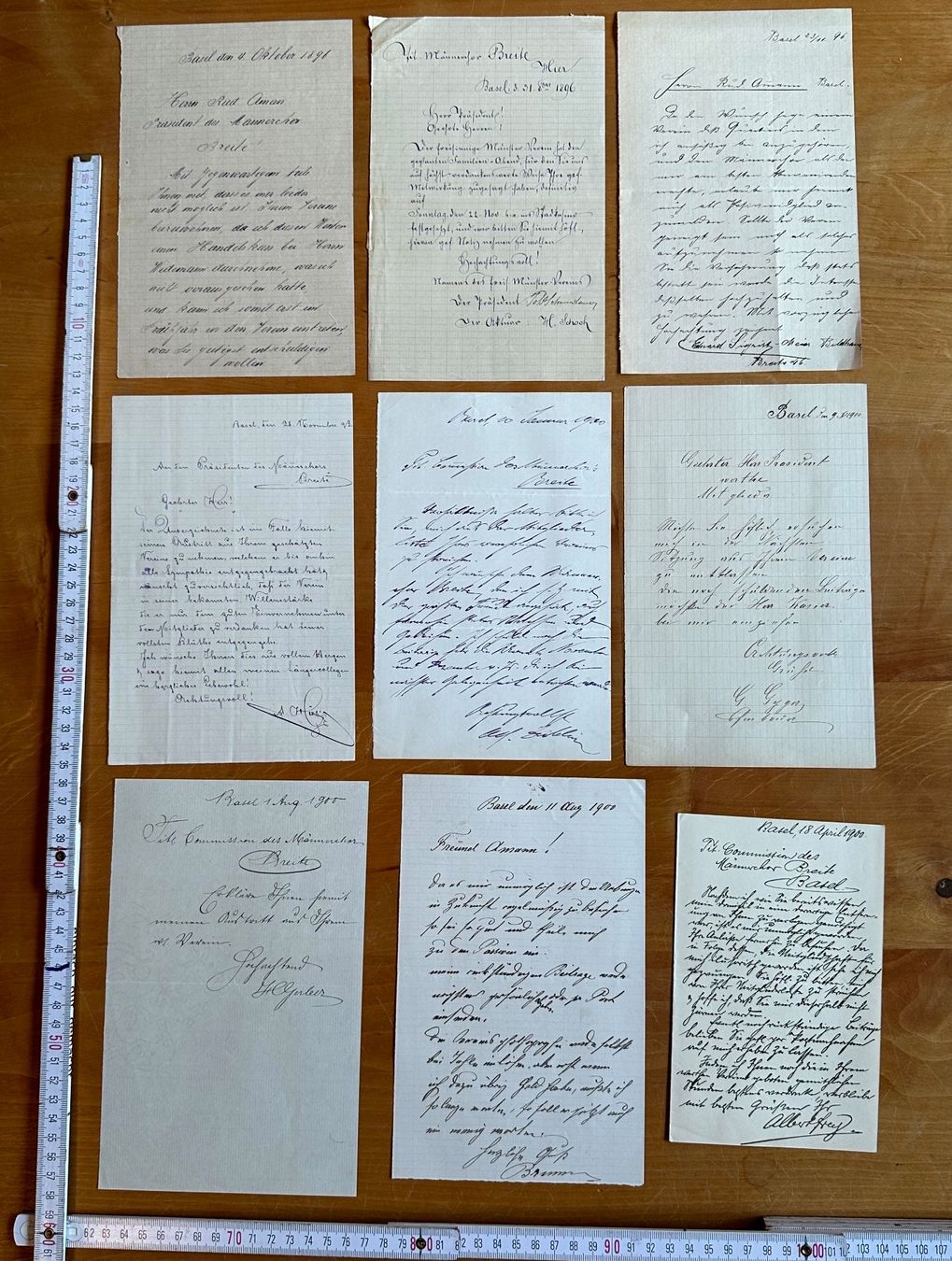 9 antike Briefe, Dokumente 1896, 130 Jahre alt ab 1.- (Gebraucht) in ...
