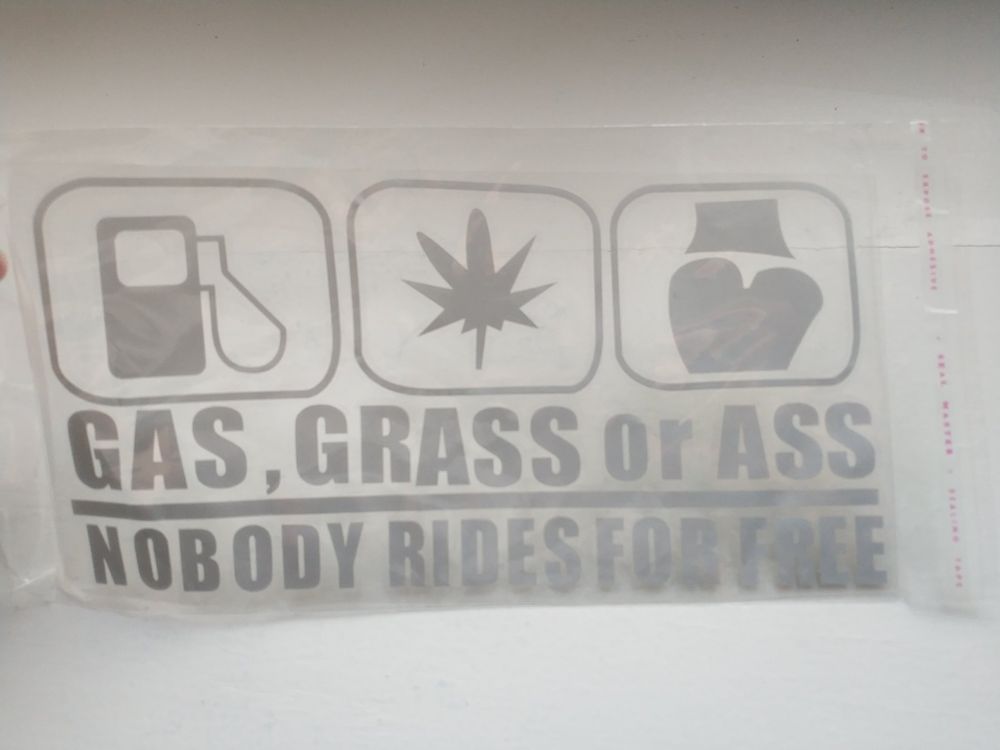 Gas grass or ass sticker (Neu (gemäss Beschreibung)) in für CHF 5 – mit ...