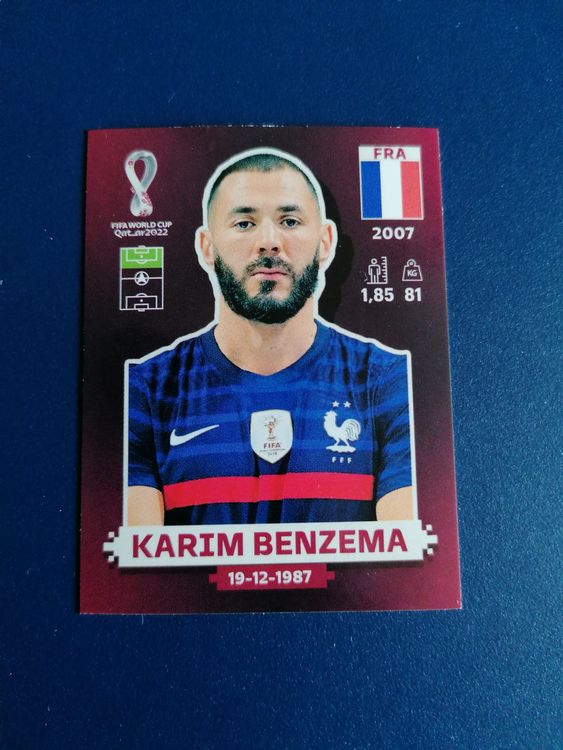 Panini Sticker WM Qatar 2022 KARIM BENZEMA (Neu (gemäss Beschreibung ...