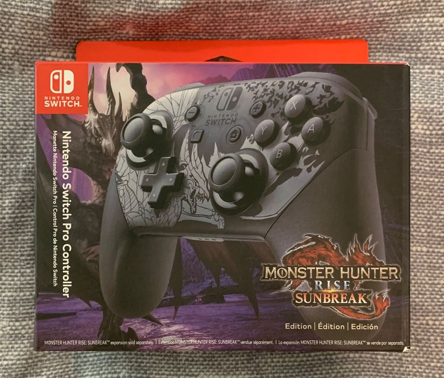Switch Pro Controller Monster Hunter Rise Sunbreak Edition (Neu und ...