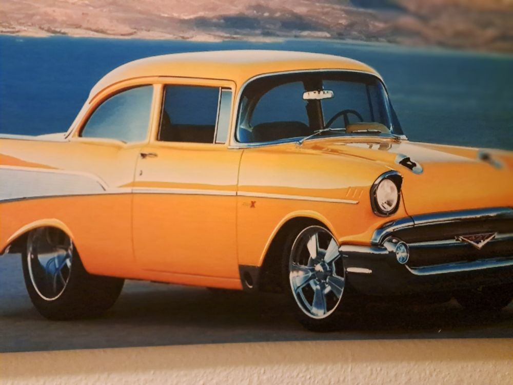 Oldtimer 1955 CHEVROLET BEL AIR RESTOMOD LED Kunstbild Chevy (Neu und ...