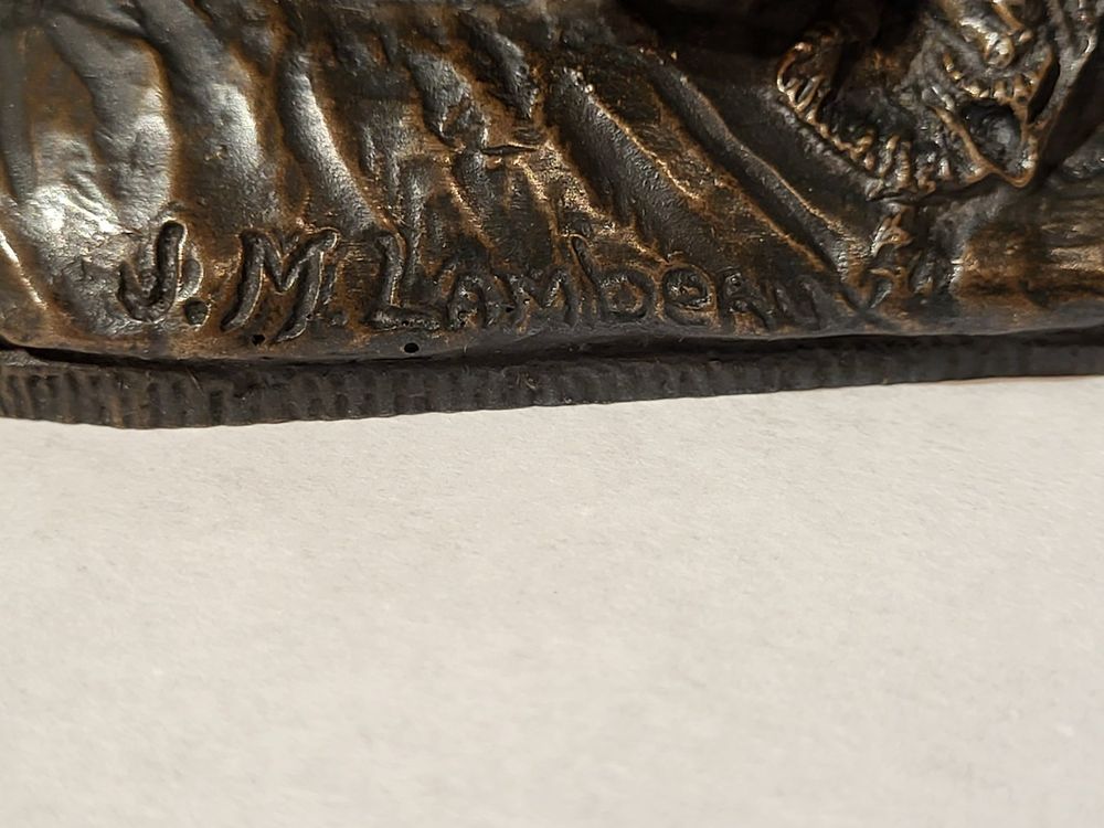 J.M. Lambeaux Vintage Bronze Sculpture Lesbische Liebhaber | Kaufen auf ...