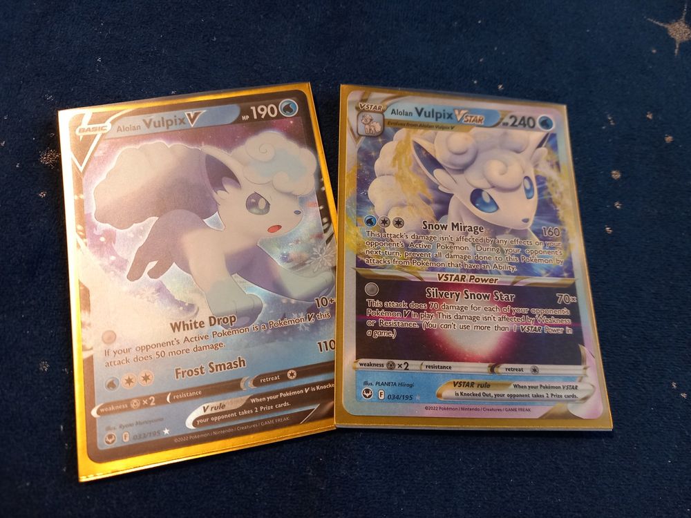 Alolan Vulpix V & VStar (EN) Silver Tempest - SIT 033 & 034 (Neu ...