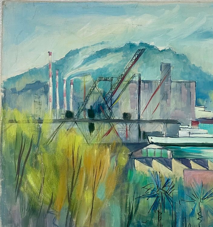 Sinischa Christen (1922-2007) Grosse Hafenszene Gemälde | Kaufen auf ...