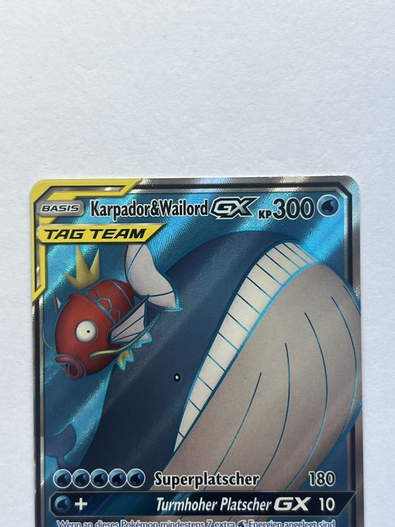 Pokémon Karte Karpador & Wailord GX Tag Team Team Up (Neu (gemäss ...