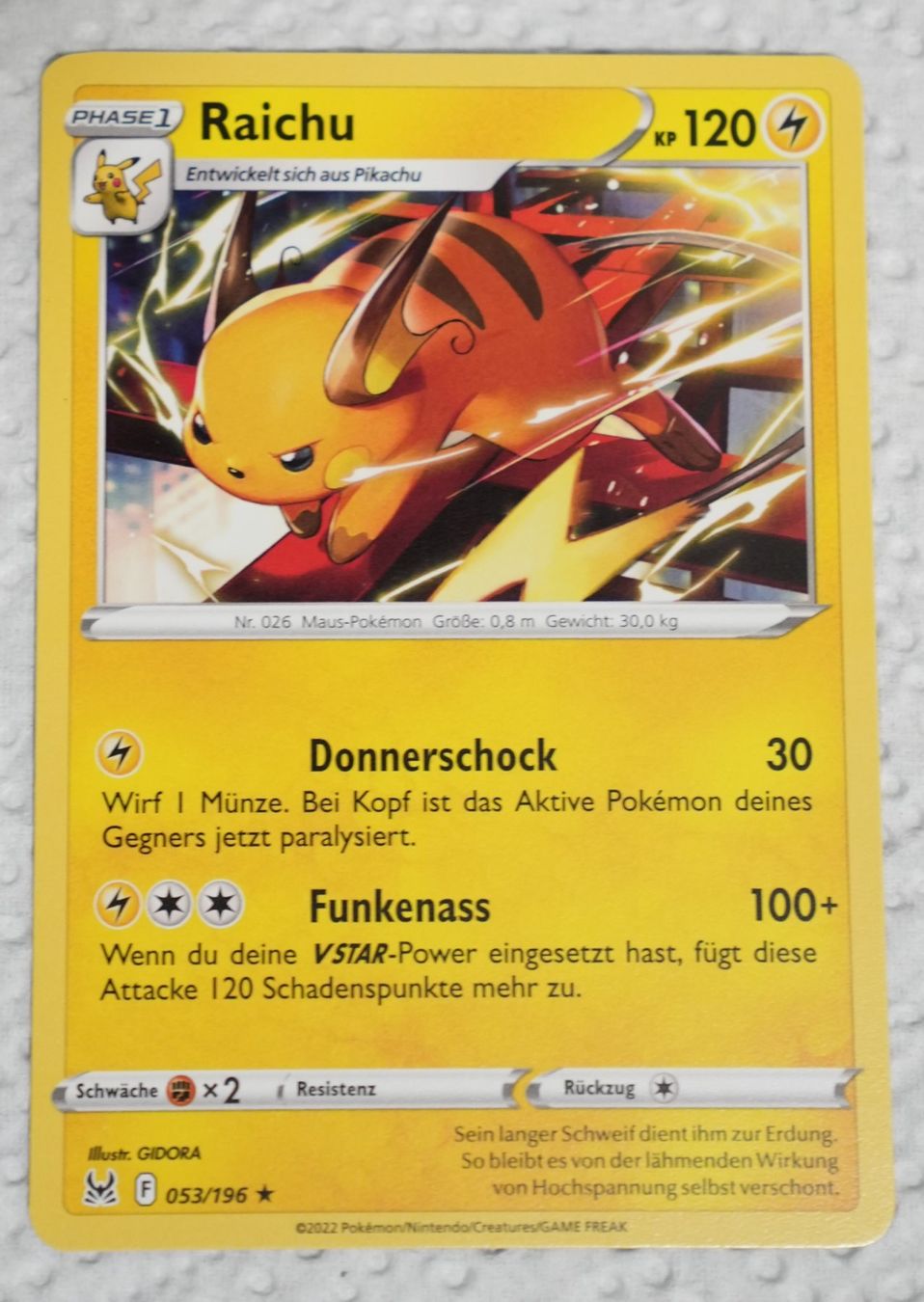 Pokemon - Raichu #53 Pokemon Lost Origin DE ab 1.- (Gebraucht) in ...