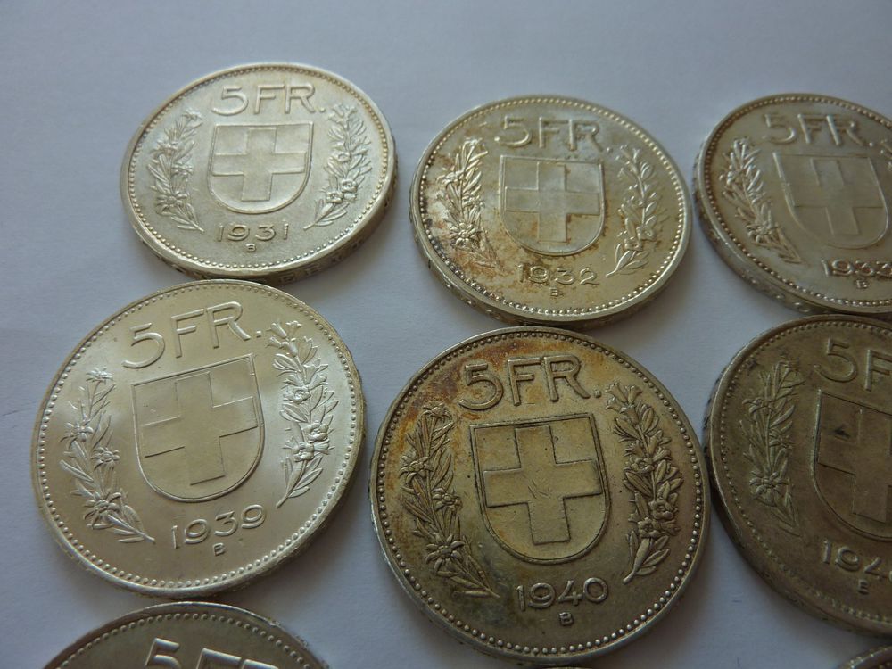 Komplette Fünflibersammlung 1931 bis 1969, vorz. bis unz. !! | Kaufen auf Ricardo