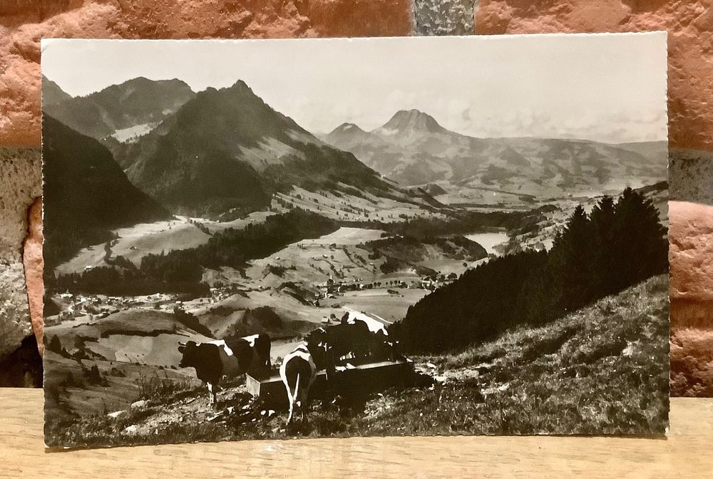 Alte Foto AK - CHARMEY ét Vallée de la Jogne - Kühe (Gebraucht) in Root für CHF 1 – mit ...