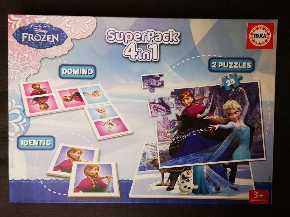 Disney Frozen SuperPack 4in1 Spiele-Set Puzzle Domino (Gebraucht) in ...