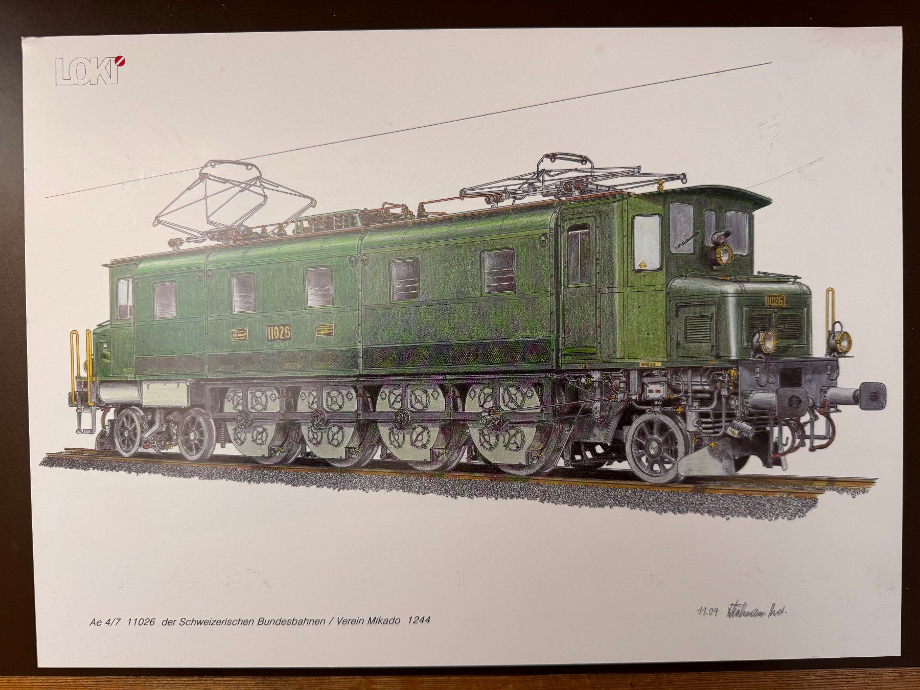 2 Bilder von Krokodillok und Ae 4/7, auf Alu aufgezogen (Gebraucht) in ...