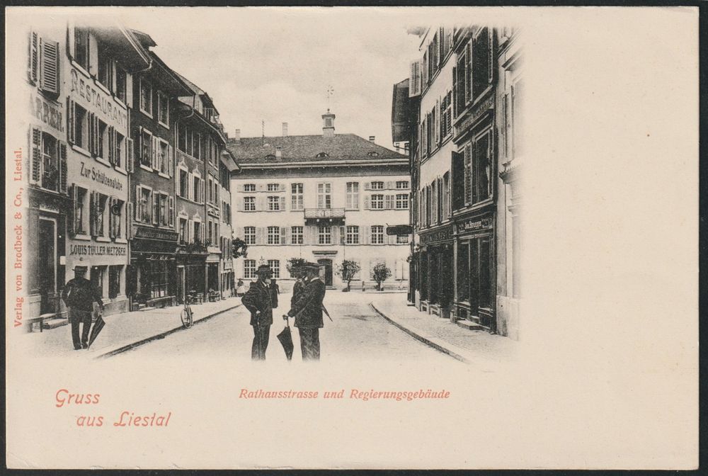 AK BL: ungel. vor 1905, "Gruss aus LIESTAL", Detail! (Gebraucht) in ...